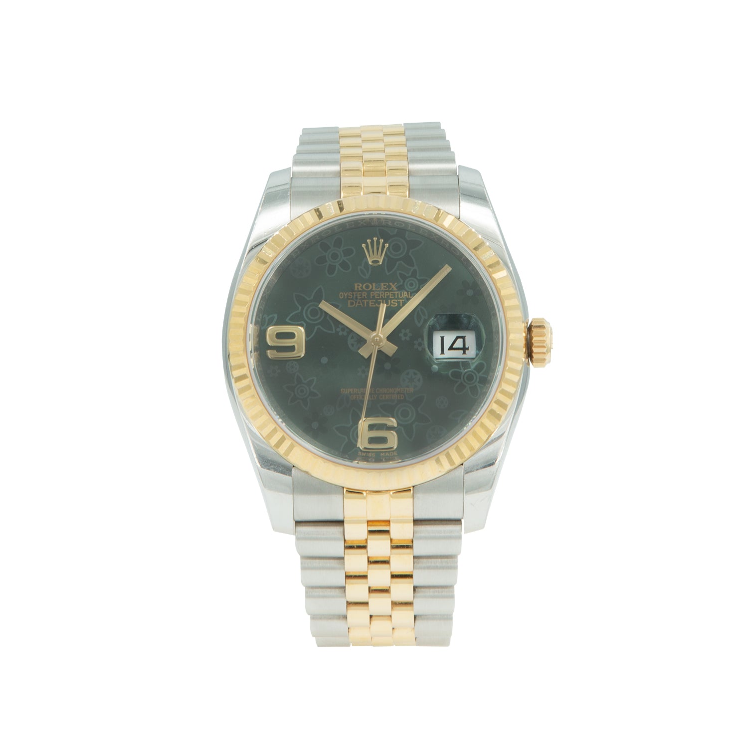 Rolex Datejust Verde Floral – Préstamo Express Joyería y Relojería